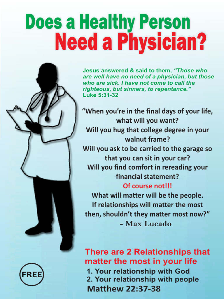 Does-Healthy-Person-Need-Physician | PDF | Jesus | Sin
