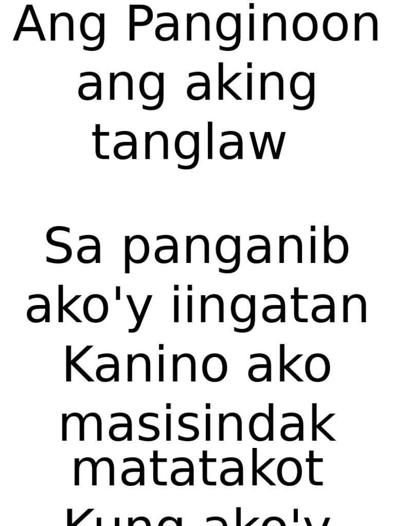 Salmo 27 (Ang Panginoon Ang Aking Tanglaw) | PDF