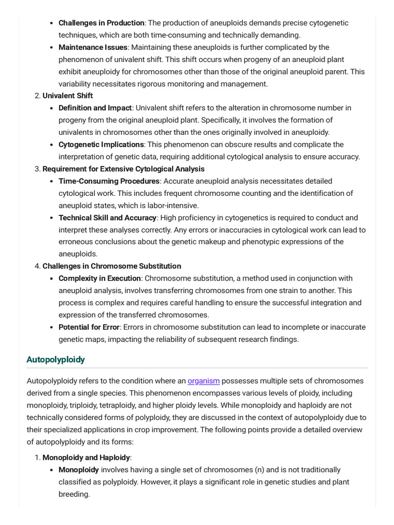 Polyploidy in Plant Breeding - Biology Notes Online | PDF | Ploidy ...
