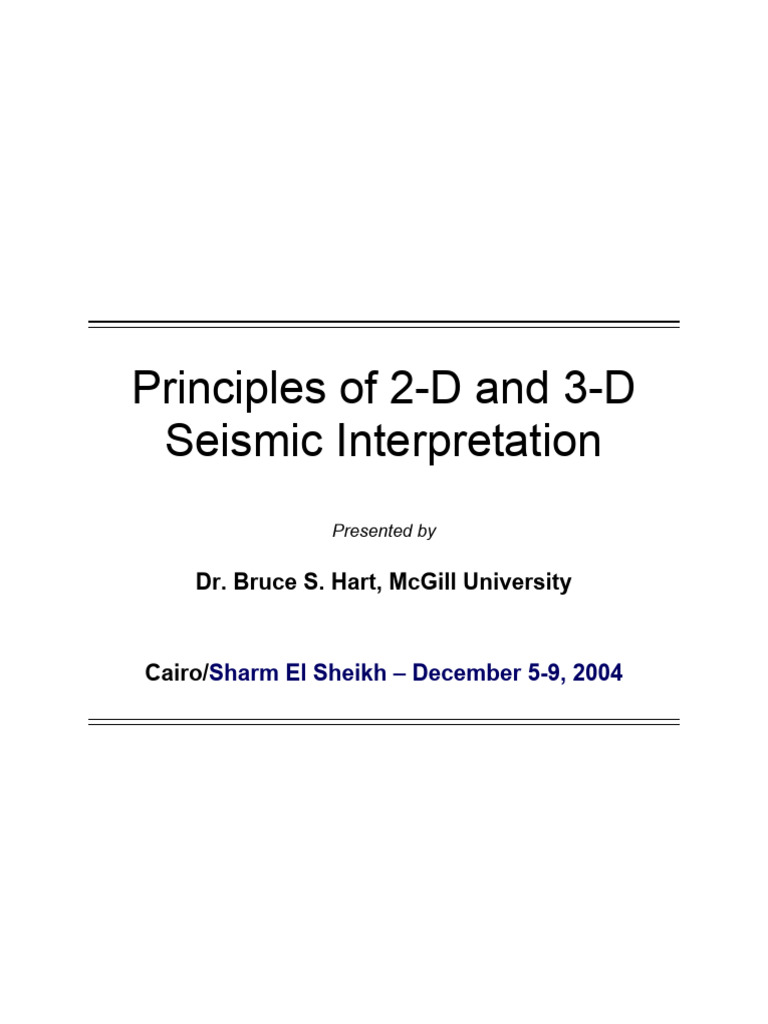 2d and 3d Seismic Interpretaion | PDF | Reflection Seismology | Porosity