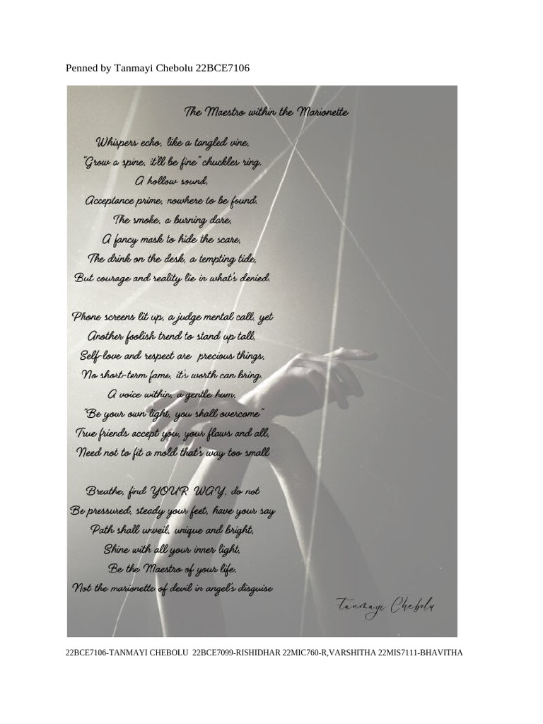 Peer Pressure Poem | PDF