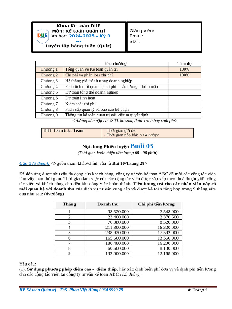 KTQT Buổi.03 Phieu.Luyen Đề Ver.2025.Th02.13 | PDF