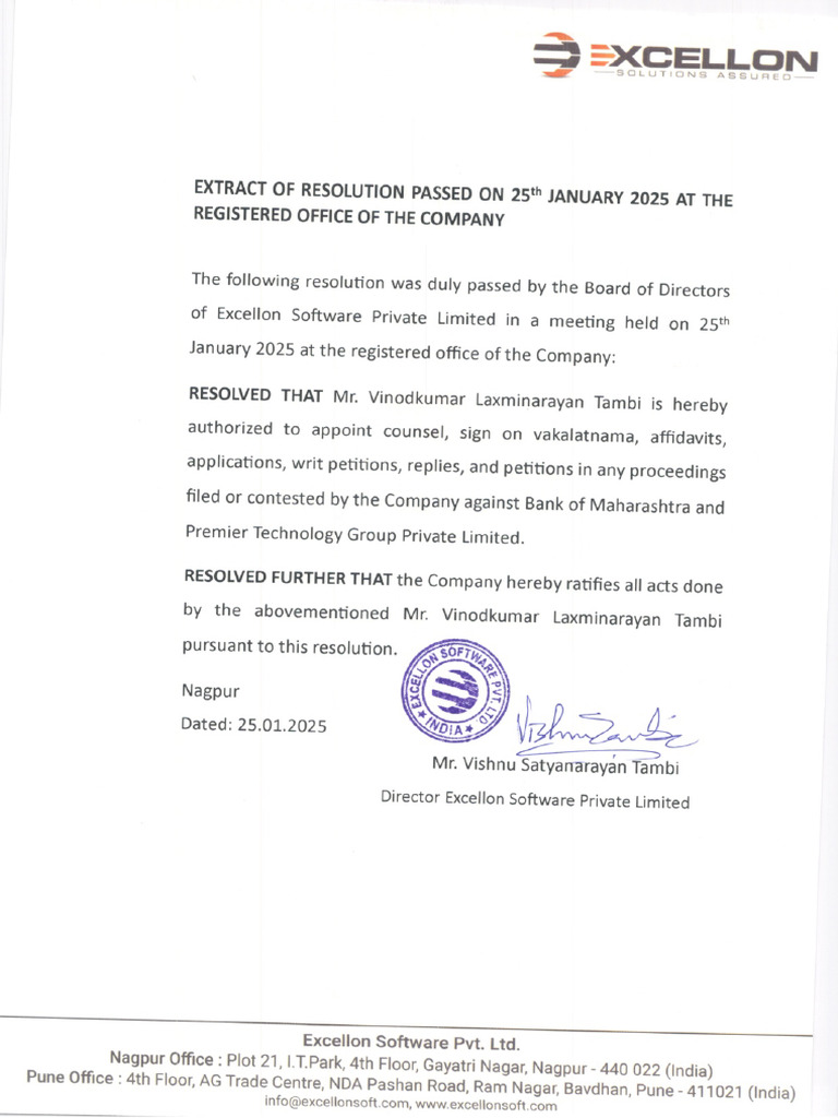 Board Resolution - DRT | PDF