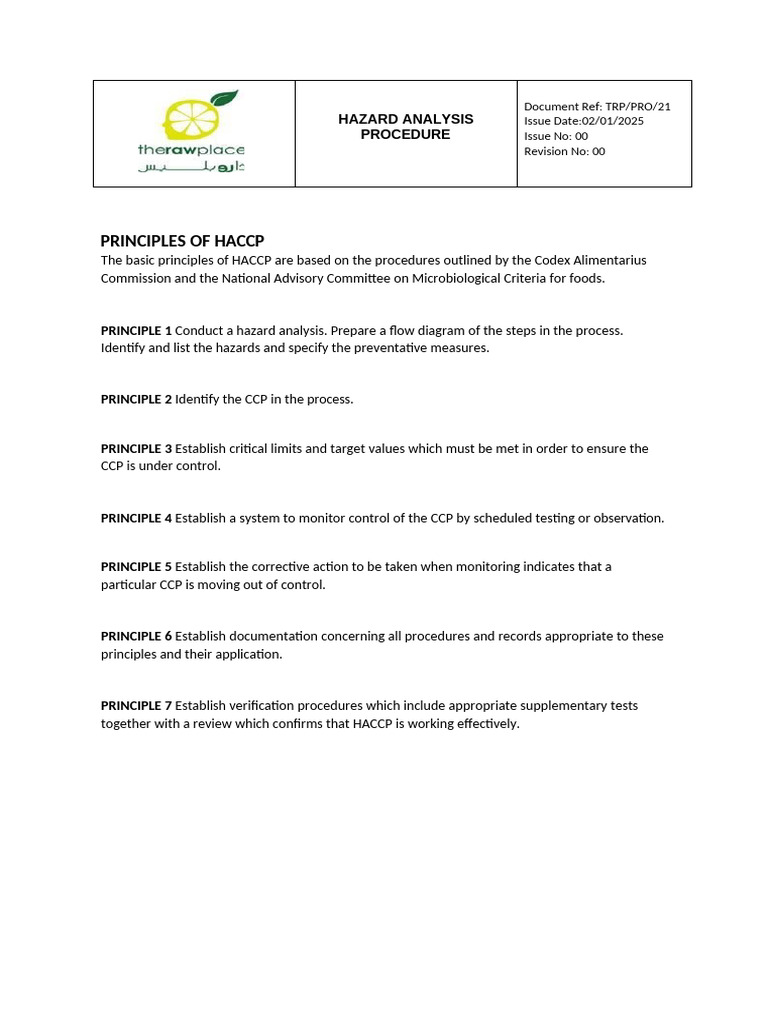 Hazard Analysis - Procedure | PDF | Hazard Analysis And Critical ...