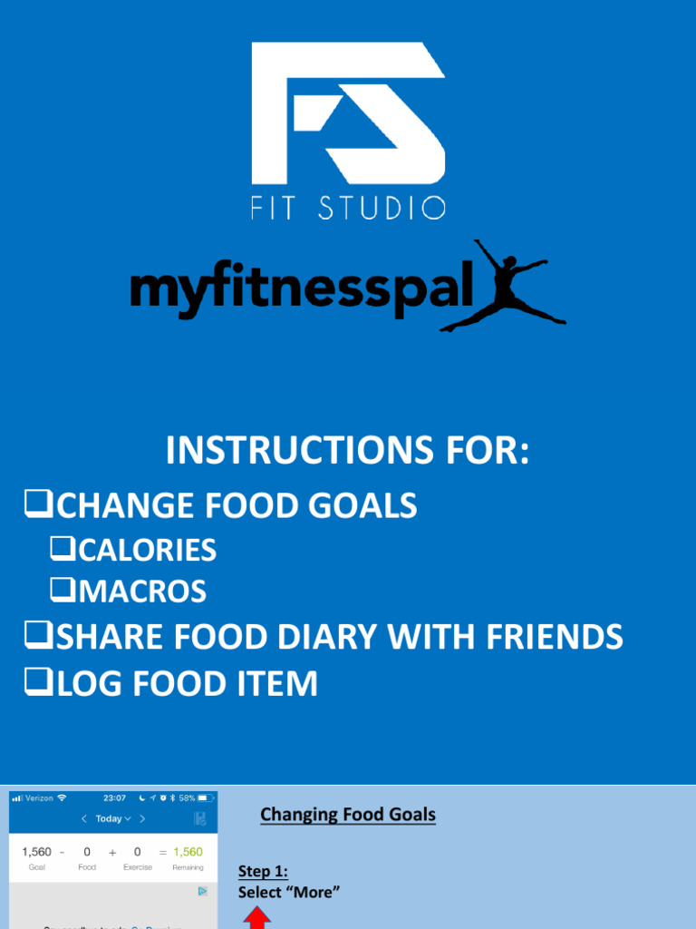 Food Goal Management Instructions | PDF