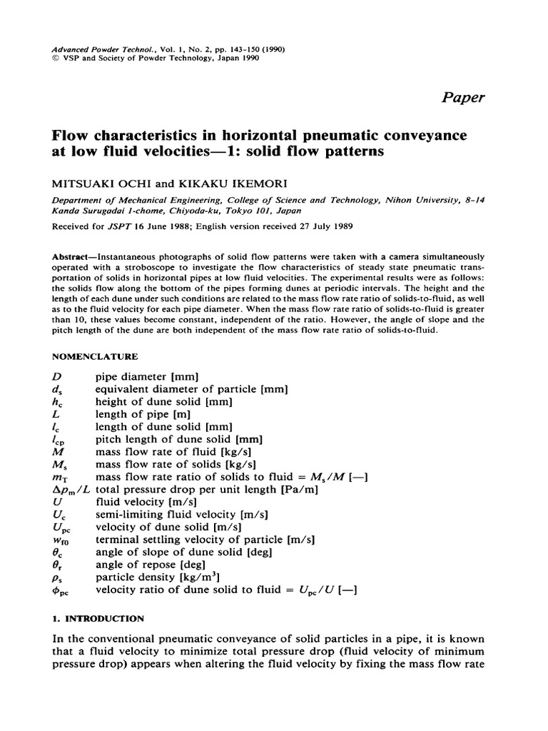 Ochi & Ikemori Flow Patterns - 1 | PDF | Flow Measurement | Mass