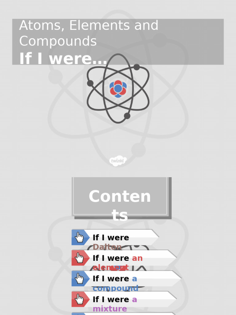 T3 Sc 67 Atoms Elements and Compounds if I Were PowerPoint | PDF ...