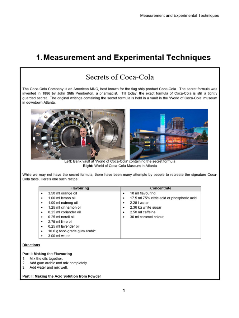Meaurement and Experimental Techniques o Level Notes | PDF | Solubility ...