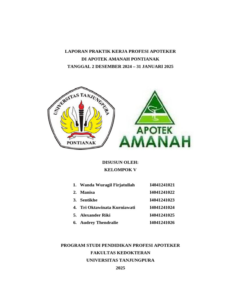 Kelompok 5_Laporan APOTEK FIX | PDF
