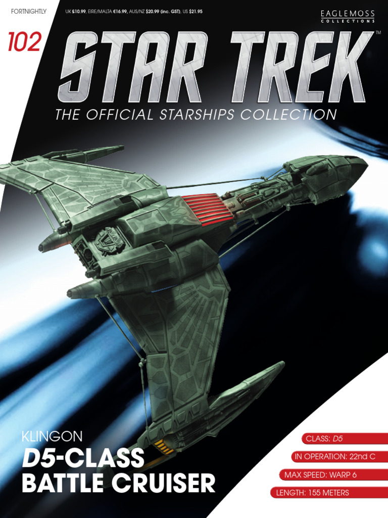 102 Issue Klingon D5 Class Battle Cruiser | PDF | Gene Roddenberry ...