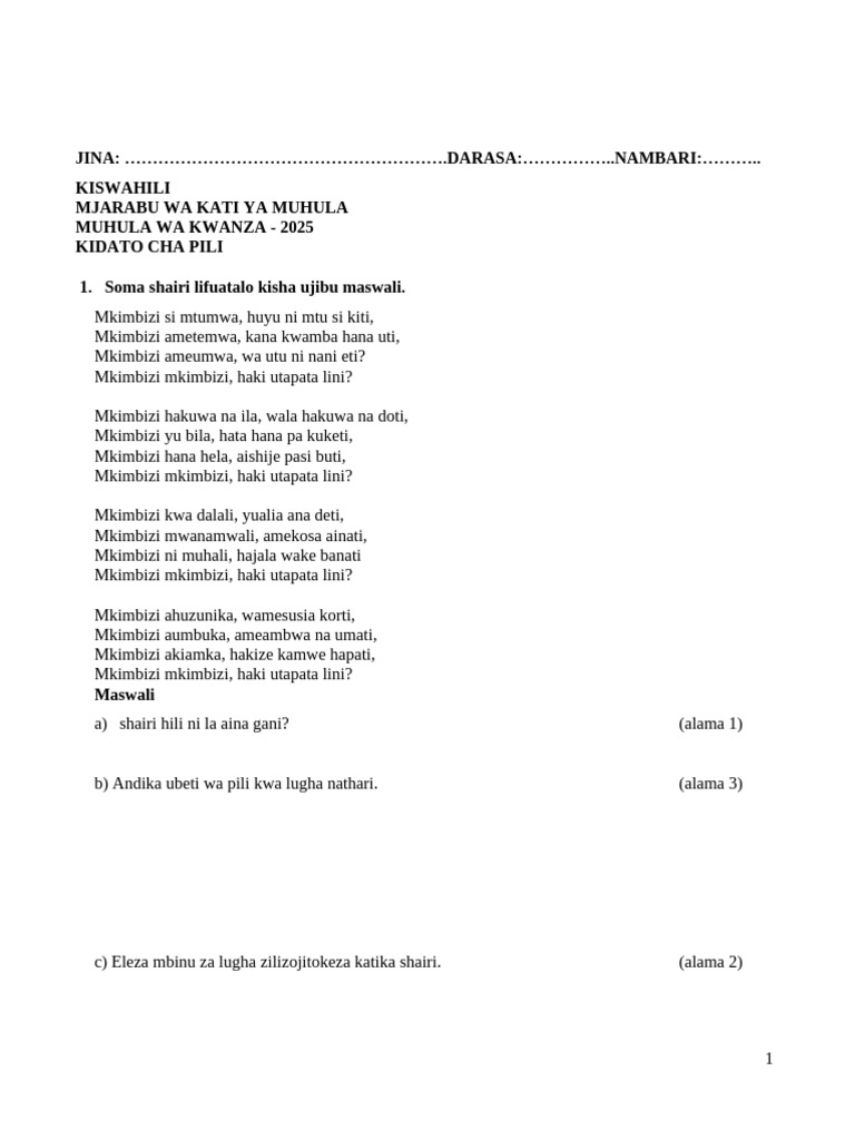 Af2 QS Mjarabu | PDF