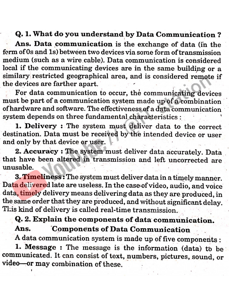 Computer Network BCA 5th Semester | PDF