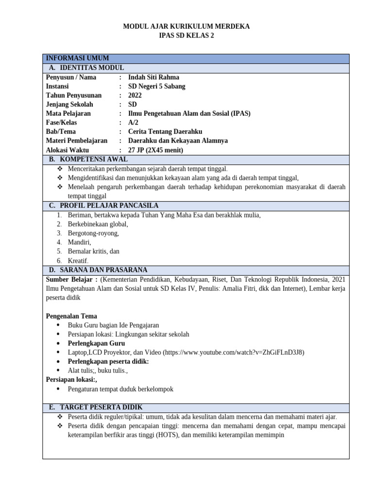 Modul Ajar Index | PDF