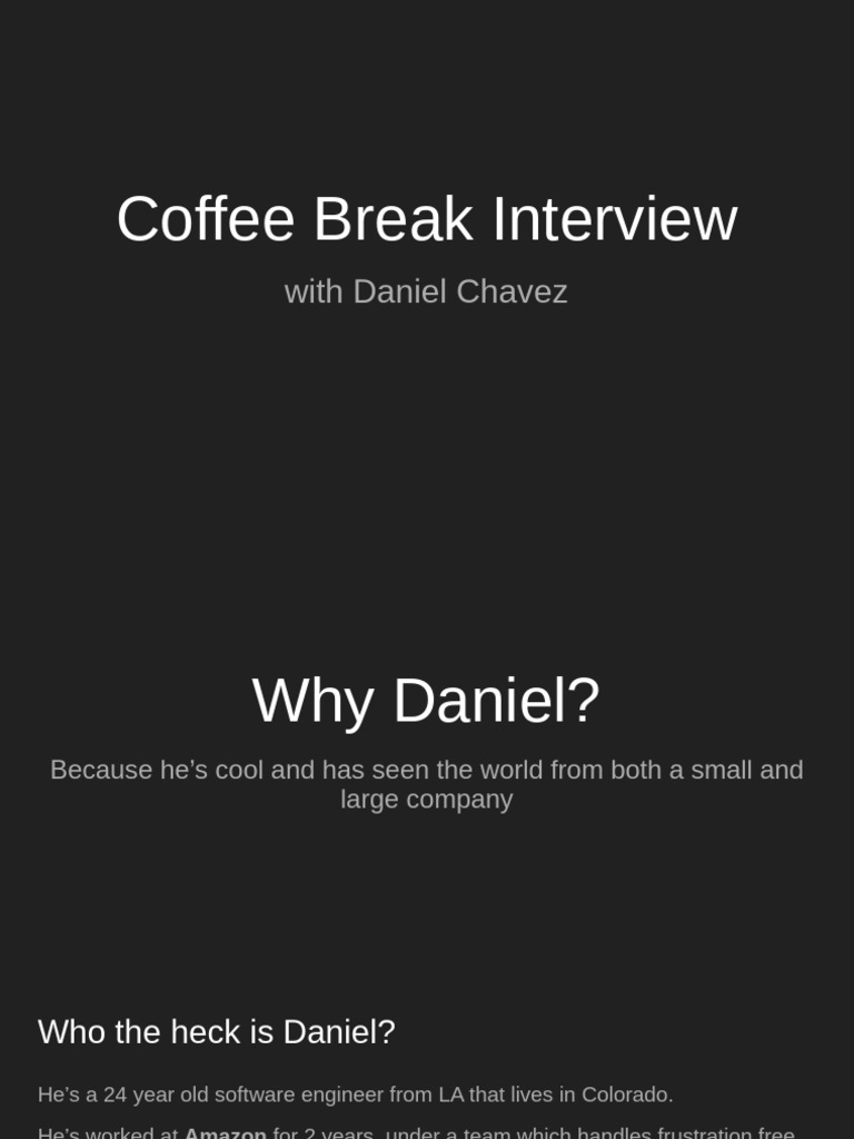 Coffee Break Interview With Amazon Engineer | PDF | Computing ...