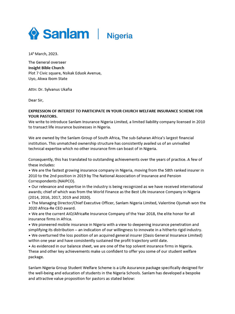 PROPOSAL-Insight Bible Church | PDF | Insurance | Financial Risk