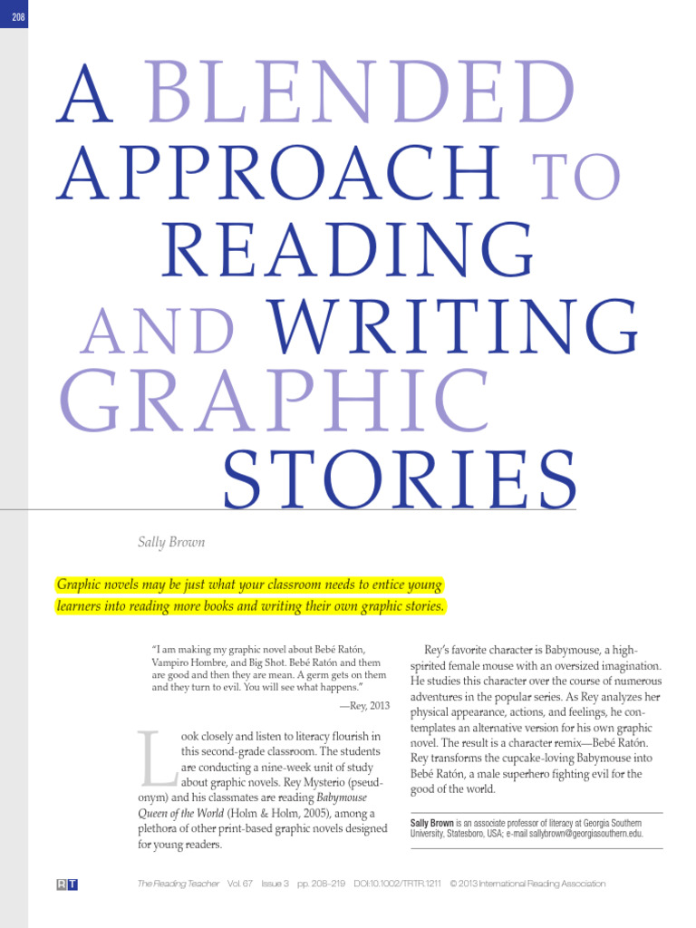 Blended Literacy with Graphic Novels | PDF | Literacy | Storytelling