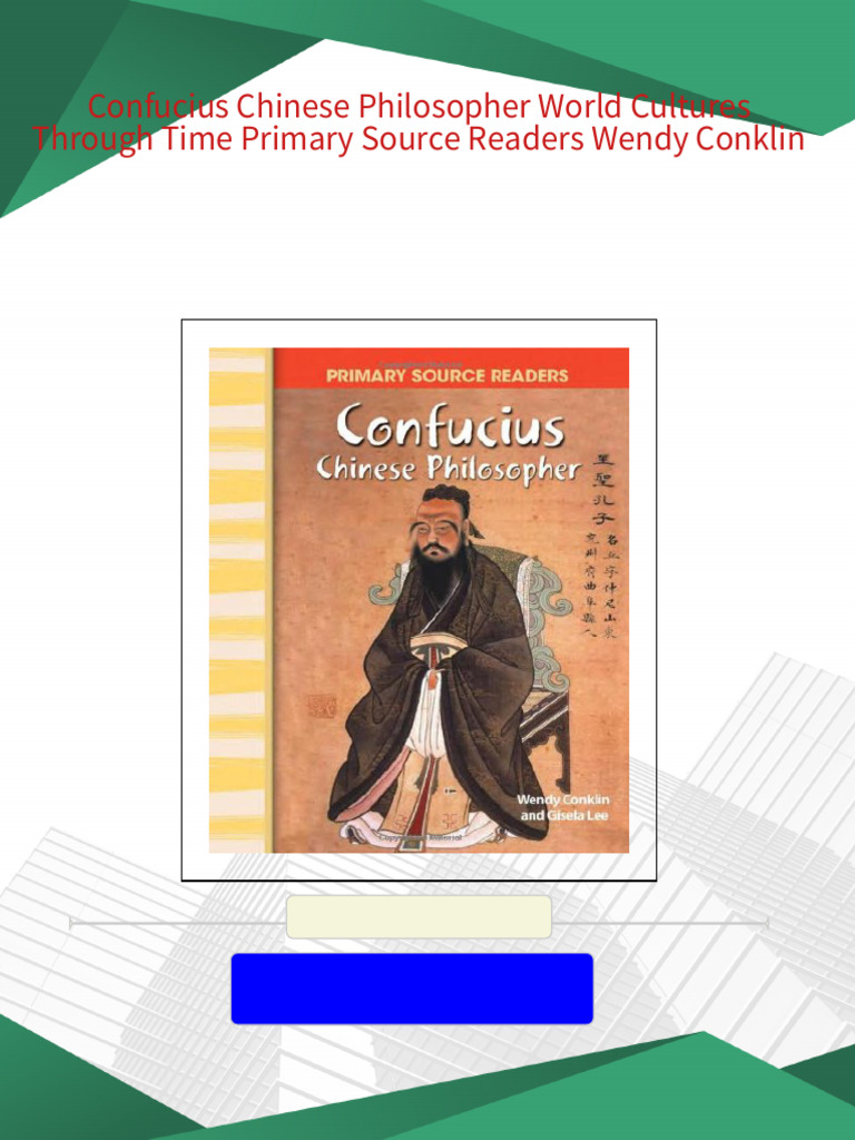 Confucius Chinese Philosopher World Cultures Through Time Primary ...