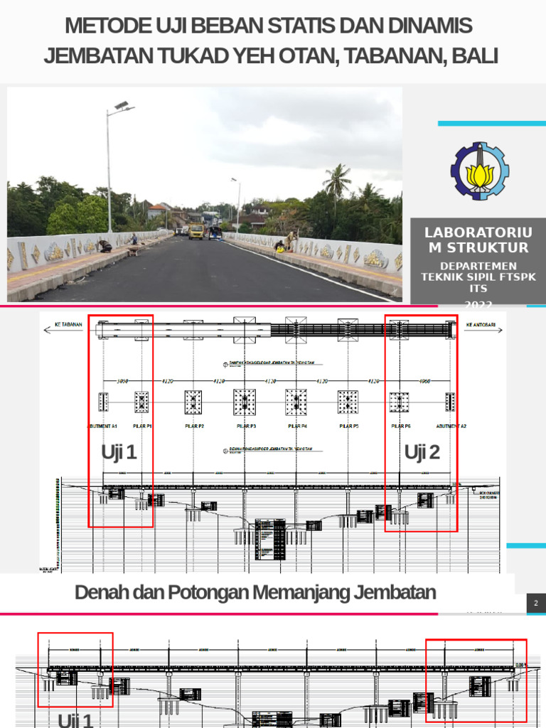 Metode Uji Beban Statis Dan Dinamis Jembatan Tukad Yeh Otan, Tabanan, Bali (19!9!2022) | PDF