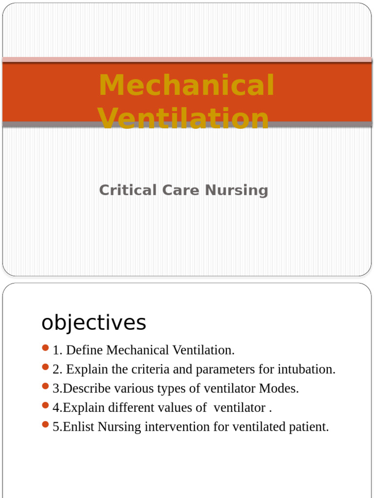 Mechanical Ventilation | PDF | Clinical Medicine | Respiration