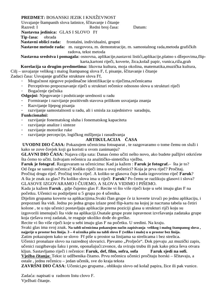 GLAS I SLOVO FF | PDF