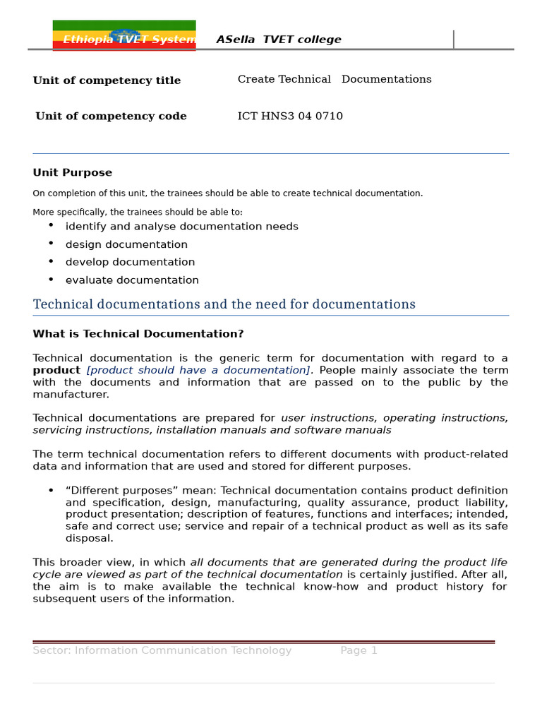 Create Technicl Documentation | PDF | Usability | Documentation