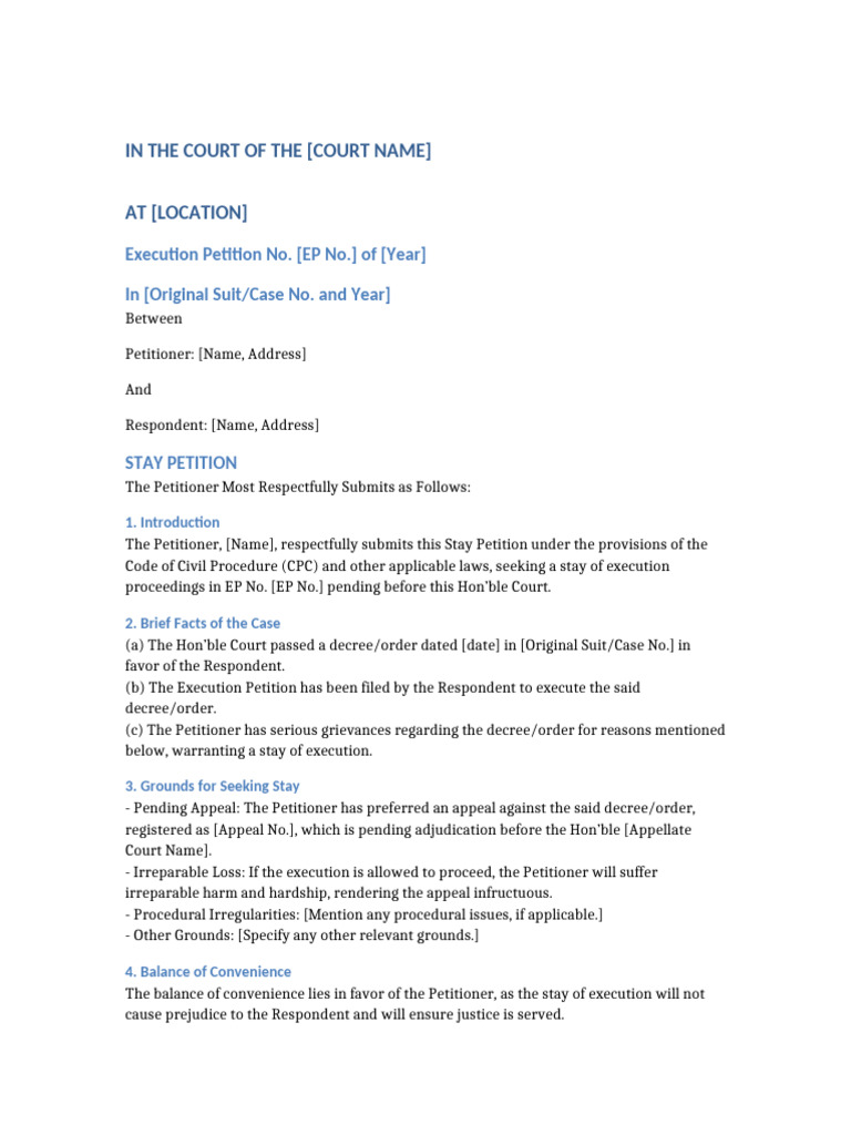Stay_Petition_EP_Case | PDF