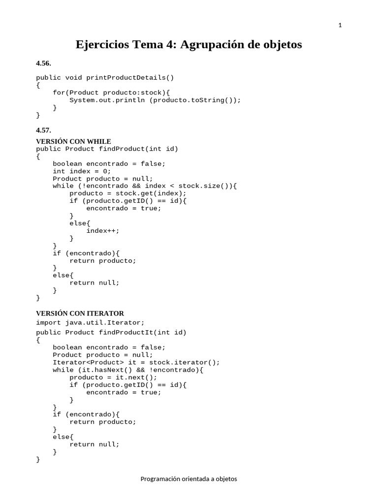 EJ_POO_T4 | PDF | Programación de computadoras | Ingeniería de software