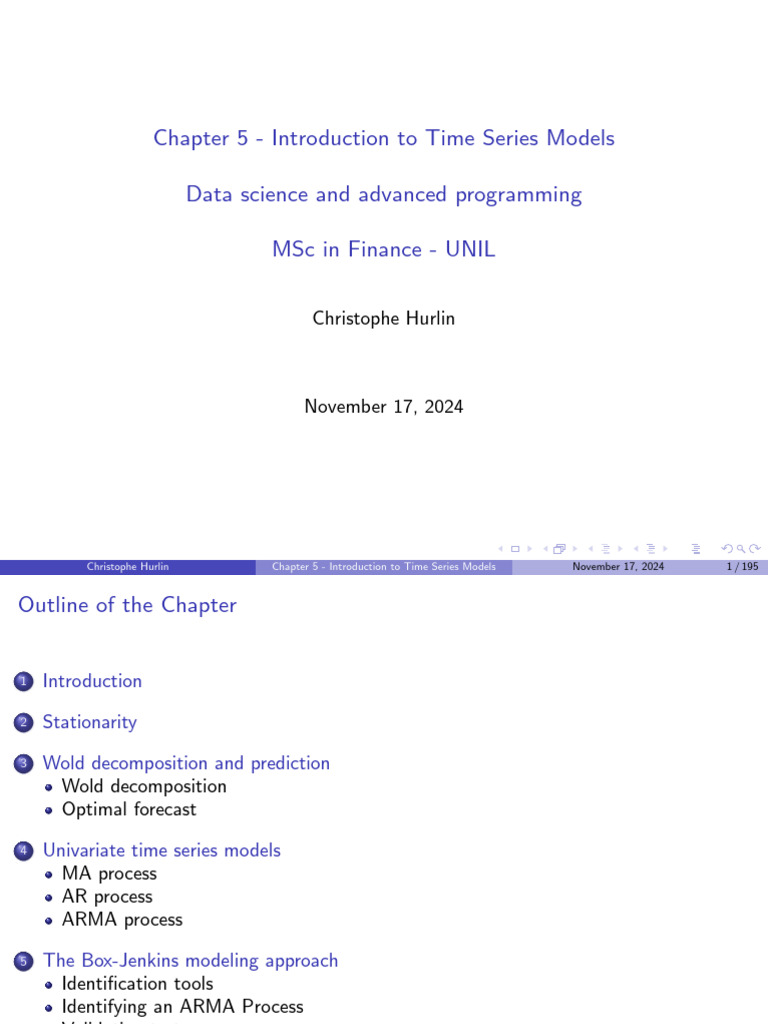 Wold Decomposition in Time Series Models | PDF | Time Series ...