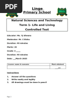 Grade 7 Natural Science Term 1 Test | PDF | Foods | Excretion