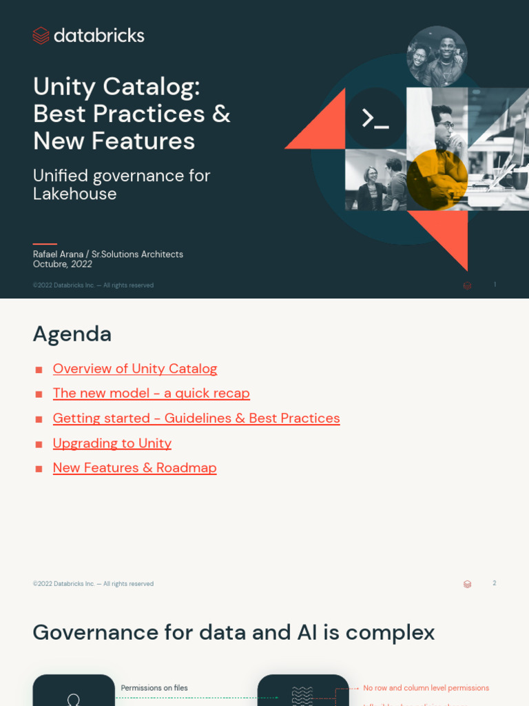 Databricks Unity Catalog - TechSession-Spain Oct. 2022 | PDF | Databases | Computer File