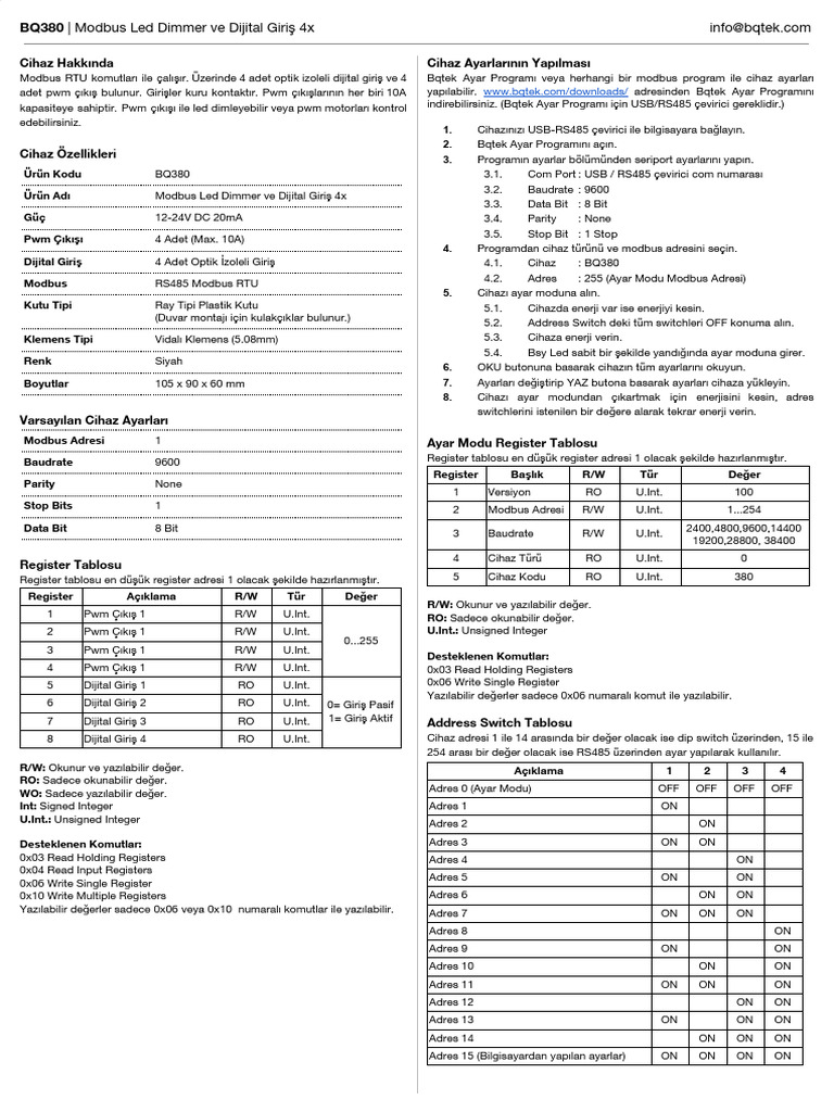 bq380 Hizli Kurulum | PDF