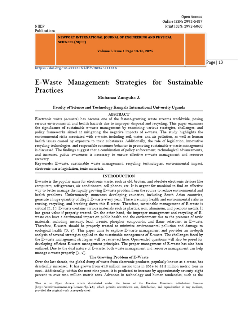 E-Waste Management: Strategies For Sustainable Practices (WWW - Kiu.ac ...