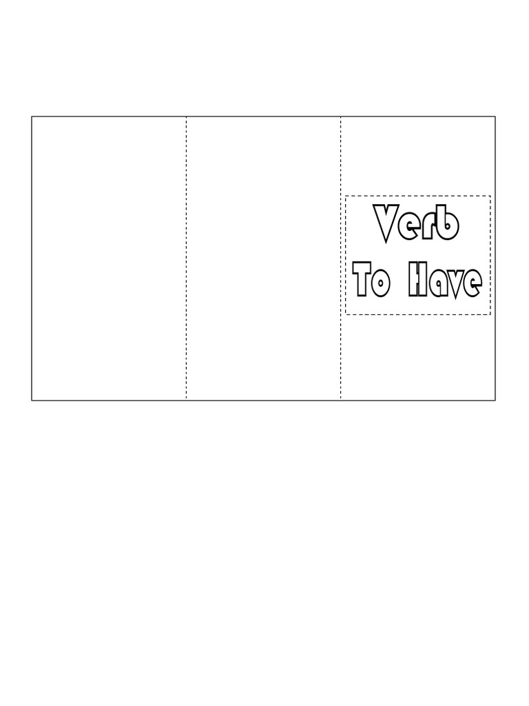 Verb To Have Tri Fold | PDF