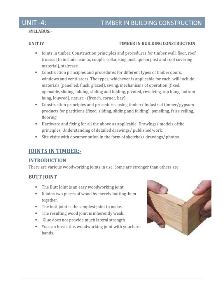 Timber Joints | PDF