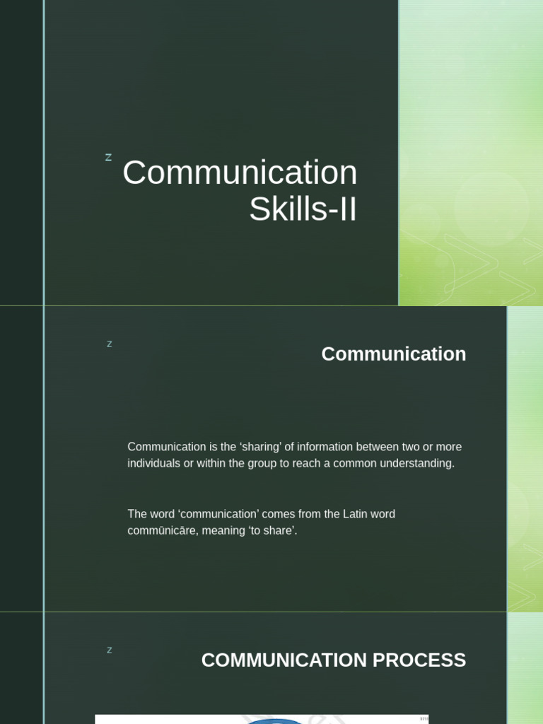 Communication Skills-II | PDF | Communication | Cognition