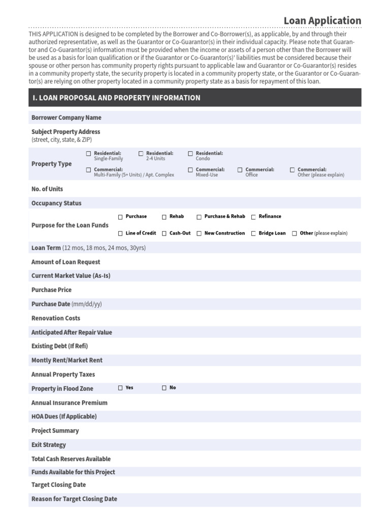 !The Commercial Lender Application Form (2024_02_06 00_45_56 UTC) | PDF ...