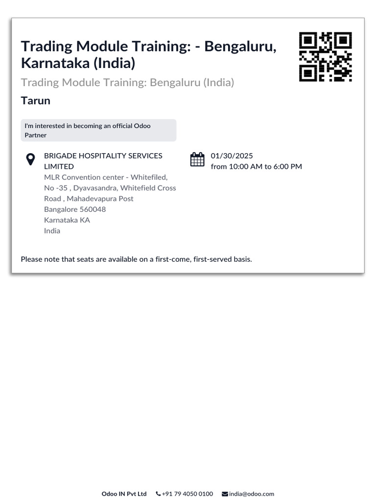 Tickets - Trading Module Training - Bengaluru, Karnataka (India) (Jan ...