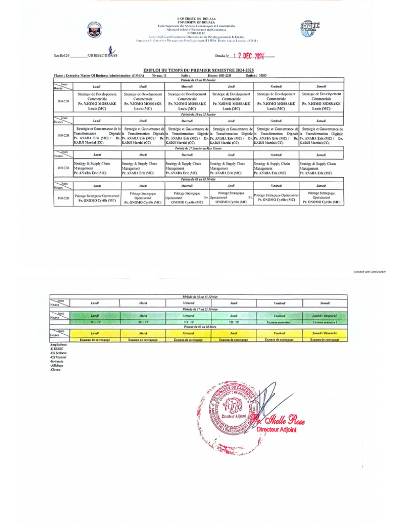Nouveau Programme de Cours EMBA 2 MSO (Modifié) | PDF
