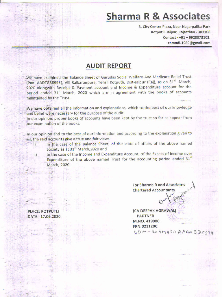 Audit Report Trust | PDF