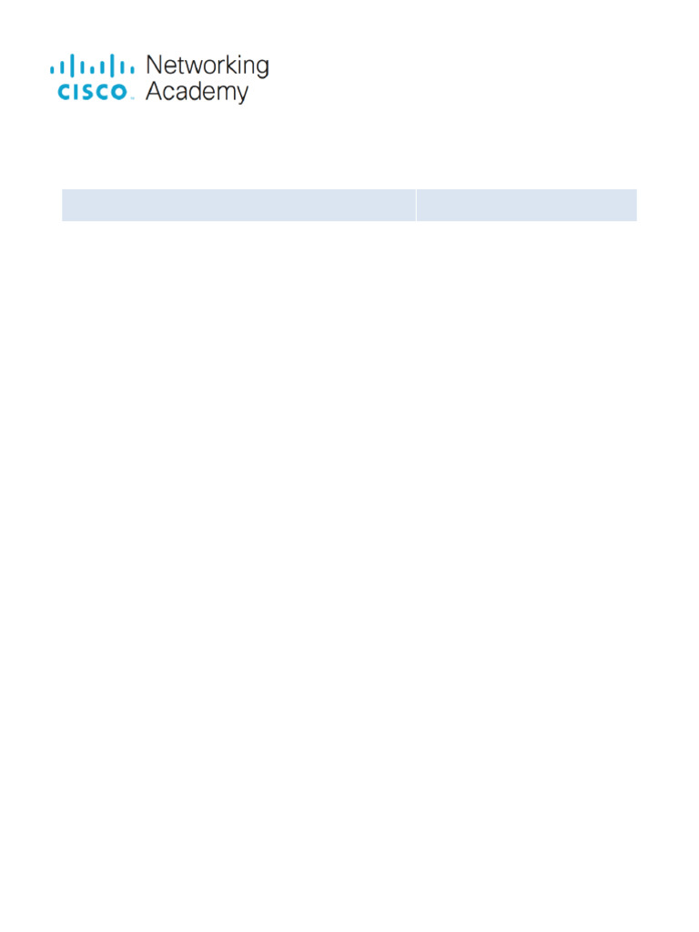 1.6.1 Packet Tracer - Implement A Small Network | PDF | Router (Computing) | Network Topology