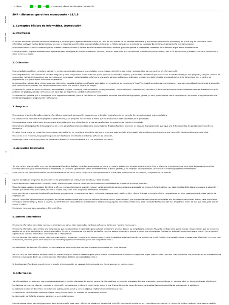 SMR_SOM_18_19_ 1. Conceptos básicos de informática. Introducción | PDF | Programa de computadora ...
