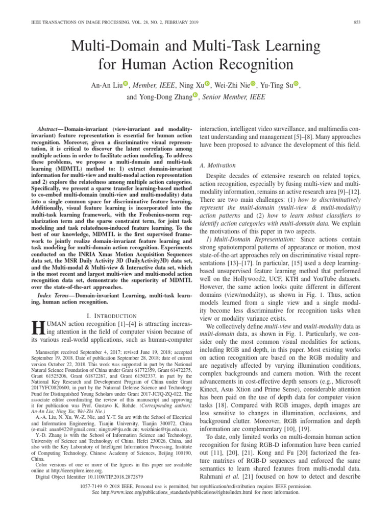 Multi-Domain Multi-Task Learning for Action Recognition | PDF ...