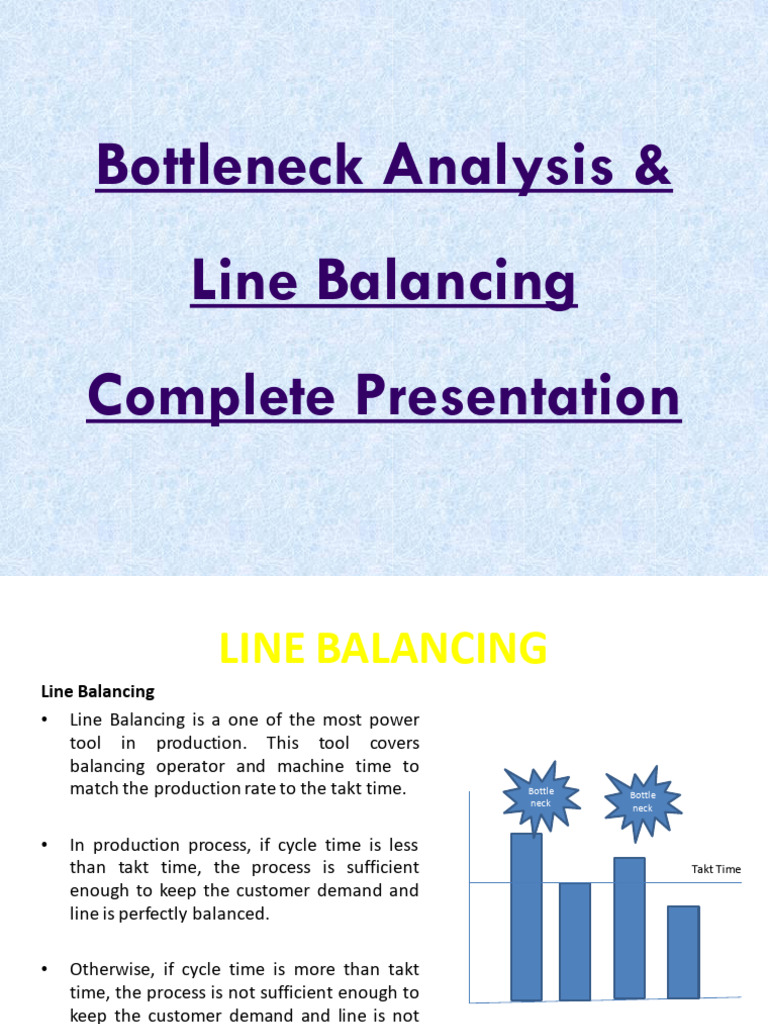 Bottleneck_Analysis_and_Line_Balancing_Presentation_1723190905 | PDF | Business Process | Business