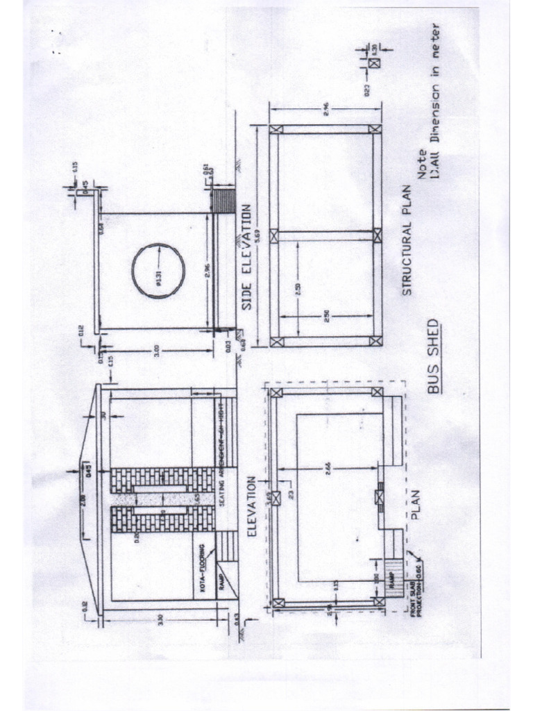 Bus Shelter Drawing | PDF