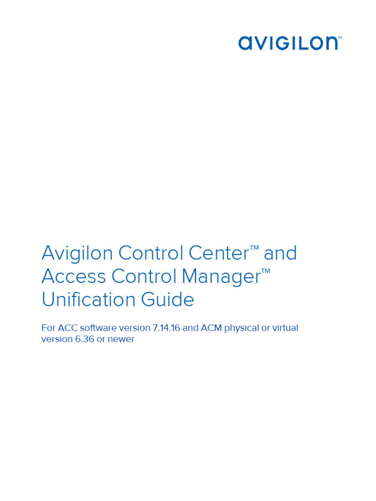 Avigilon Acc7 Acm Unification en | PDF | 64 Bit Computing | Computer ...