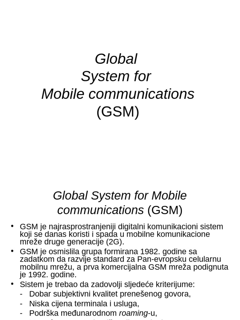 Mobile Communications (GSM) | PDF