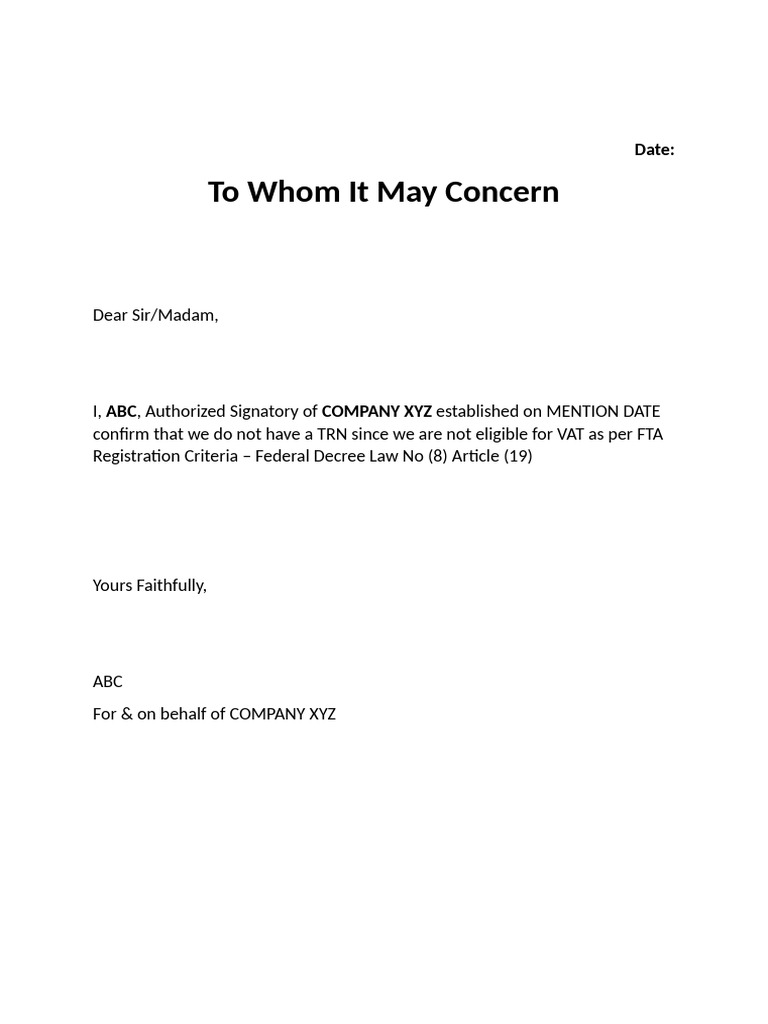 108. VAT Letter | PDF