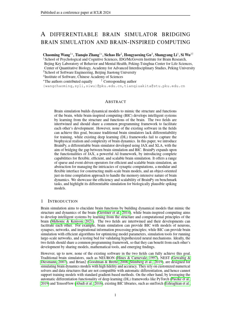 BrainPy: A Differentiable Brain Simulator | PDF | Brain | Synapse