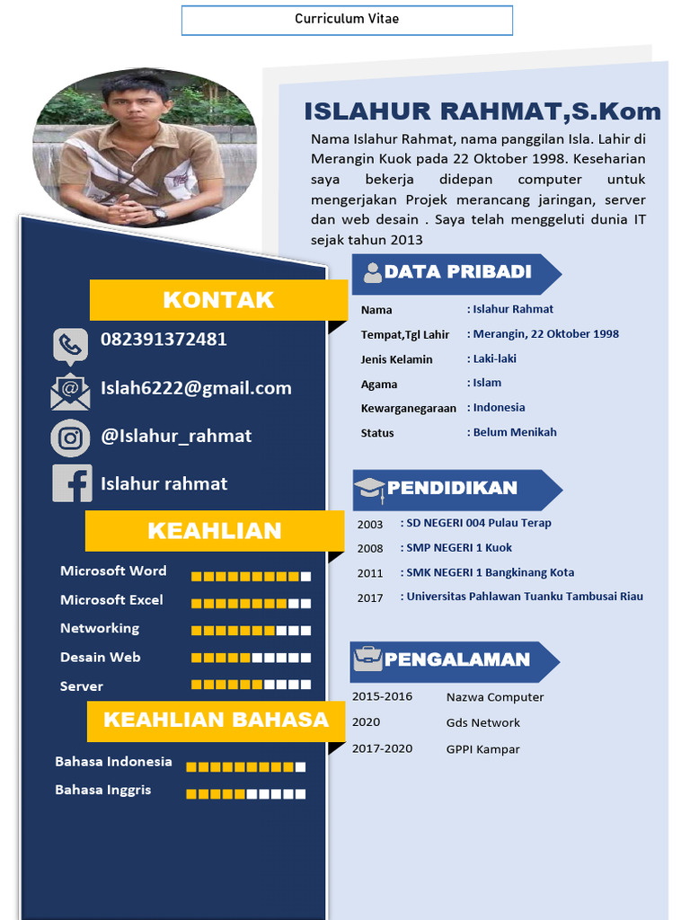 CV Islahur Rahmat: Spesialis IT dan Desain Web | PDF