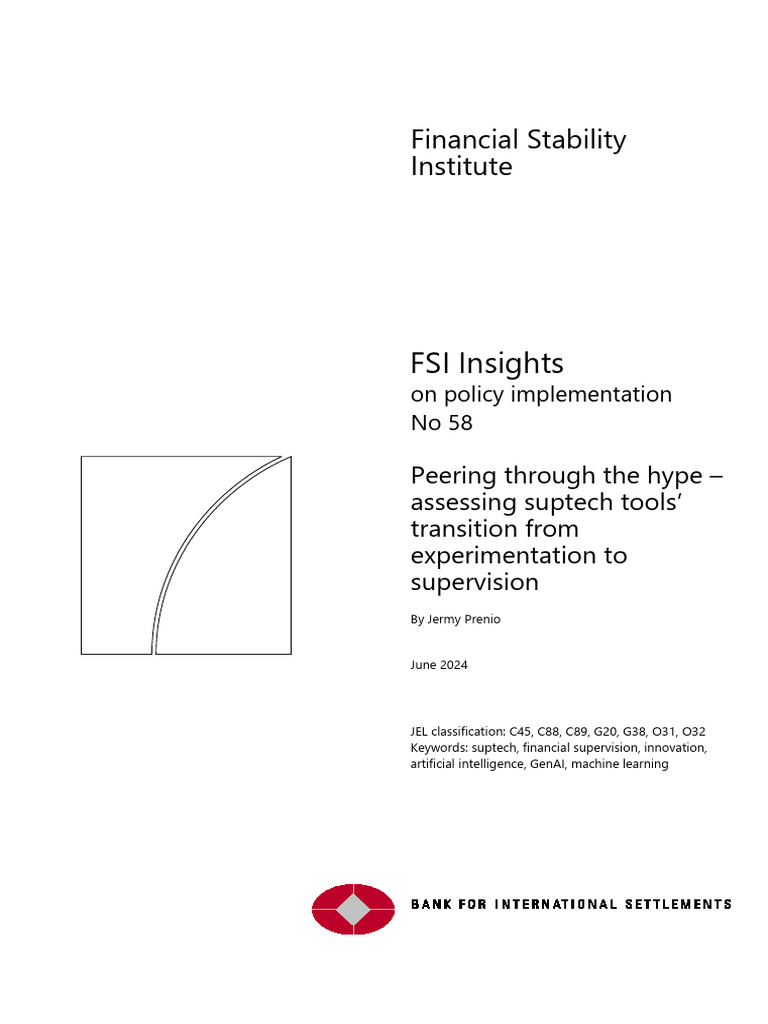 Suptech Tools in Financial Supervision | PDF | Analytics | Artificial ...